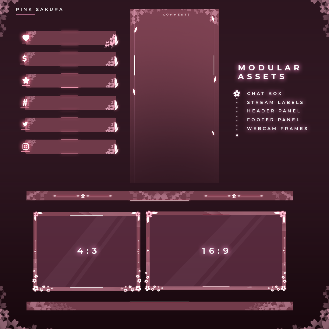 Pink Sakura Study Stream Package