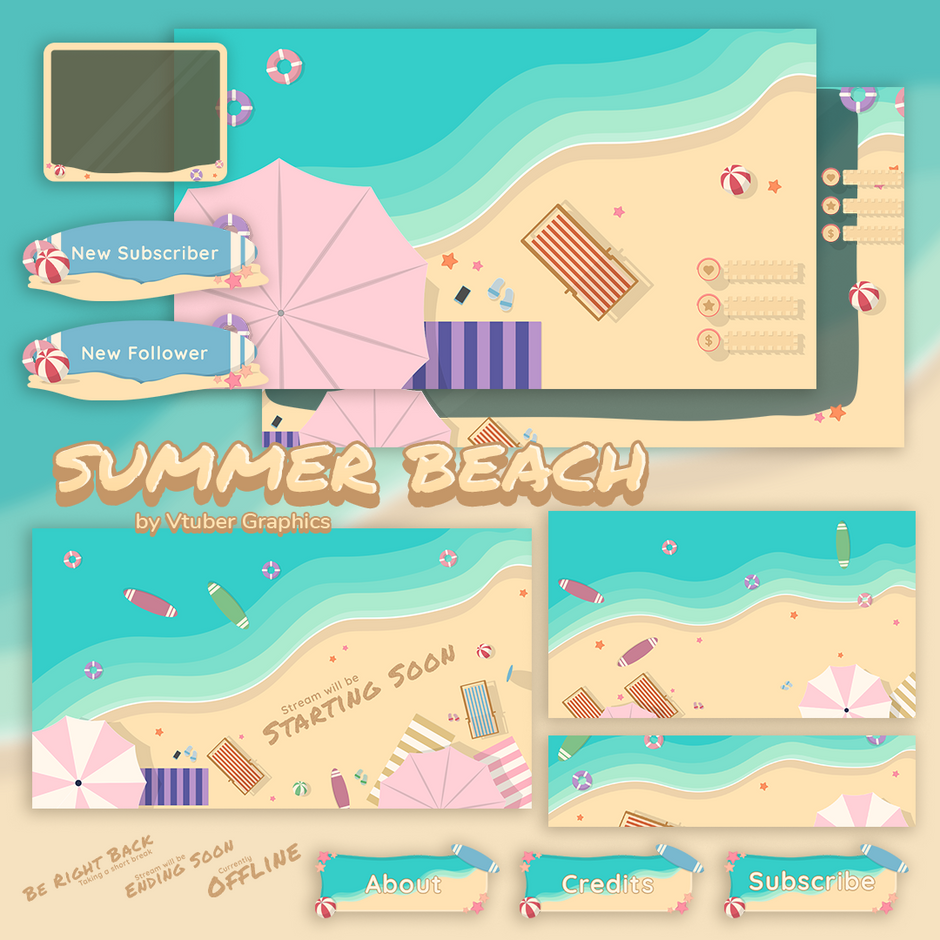 Vtuber Graphics | Premades for Virtual Youtubers and Content Creators!