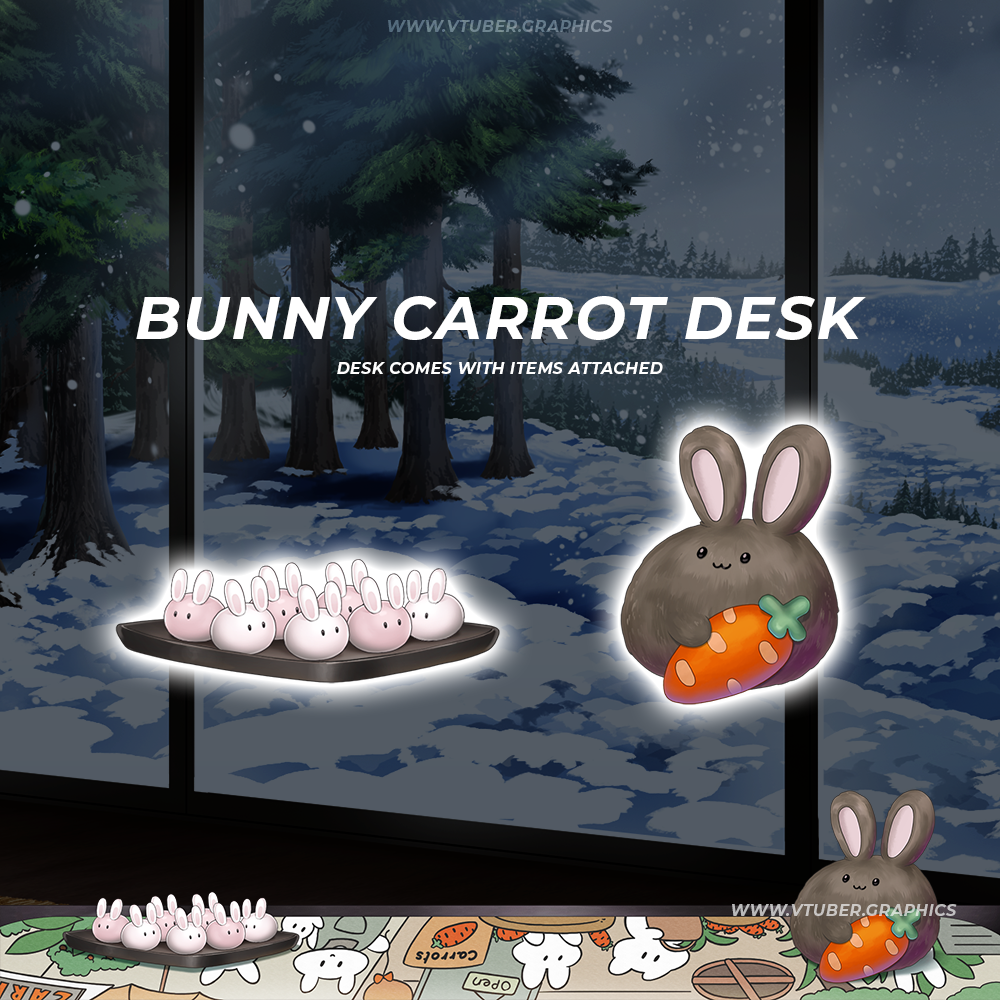 Bunny Carrot Desk Asset