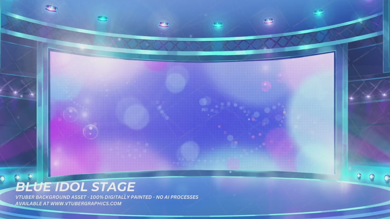 Blue Idol Stage Background
